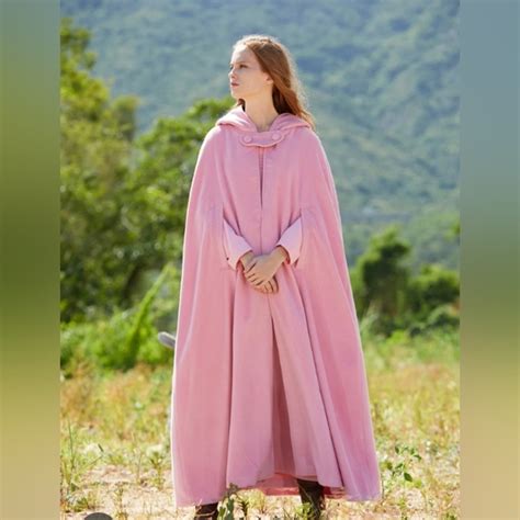Jackets And Coats Vintage 7s Light Pink One Size Fits Most Hooded Cloak