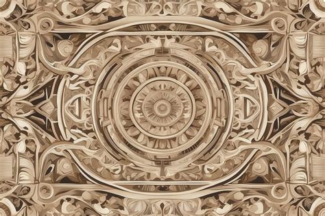 Premium Ai Image Object Symmetry Pattern Beige Brightly