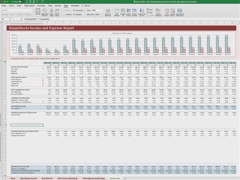 Video Showing The Automatic Etsy Bookkeeping Spreadsheet Excel Sheet
