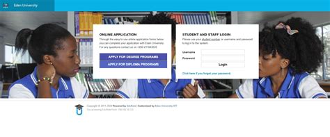 Create Eden University Elearning Portal Login