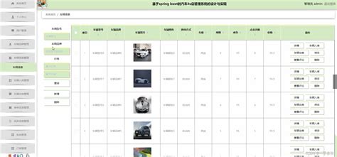 基于springboot vue汽车4s店管理系统的设计与实现 基于springboot vue的汽车4s店销售与售后服务平台的设 计与实现