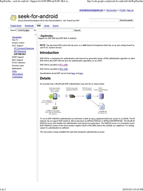Eap Sim And Eap Aka Authentication For Android Pdf Subscriber