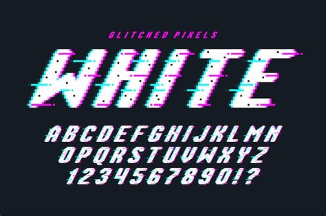 픽셀 알파벳 무료 벡터