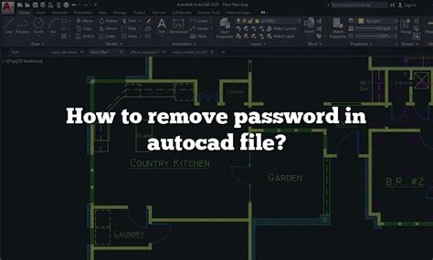 How To Remove Password In Autocad File