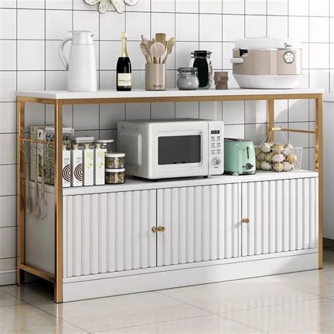 Cod Microwave Oven Shelf Kitchen Floor To Ceiling Multi Layer Storage