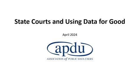 Apdu State Courts And Using Data For Good Youtube