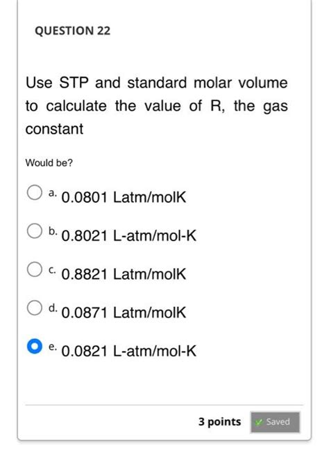 Solved Use STP And Standard Molar Volume To Calculate The Chegg Com