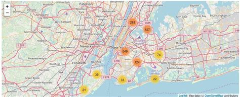 Python Leaflet Jupyter Plot Color Density Heat Map Stack Overflow