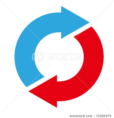 Two Arrows Connected In A Circle Stock Illustration 72886879 PIXTA