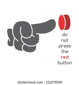 Push Red Button Gesture Hand Stock Vector Royalty Free 151079039 Shutterstock