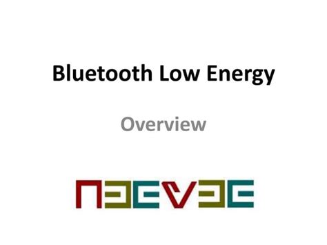 Bluetooth Low Energy Pptx