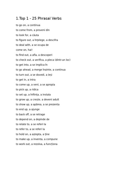 250 Most Common English Phrasal Verbs Pdf