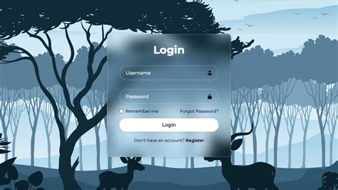 Simple Login Form Using Html And Css With Subtle Rain Effect In
