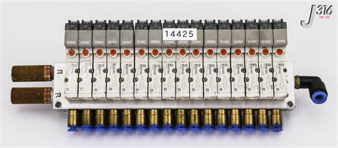 14425 Smc 16 Slot Solenoid Manifold Block Syj3143 J316gallery
