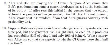 Alice And Bob Are Playing The R Game Suppose Chegg Com
