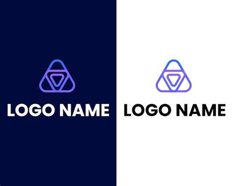 편지 A 및 V 마크 현대 비즈니스 로고 디자인 서식 파일 프리미엄 벡터