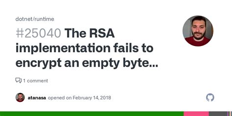The RSA Implementation Fails To Encrypt An Empty Byte Array Issue
