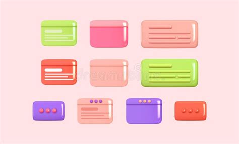 Message Bubbles Push Notification Symbol Realistic 3d Design Of Objects Set Of Messenger Chat