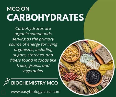 Mcq On Carbohydrates Structure And Functions Easybiologyclass