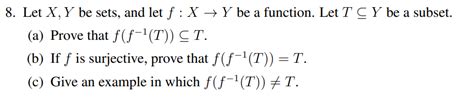 solved 8 let x y be sets and let f x→y be a function let