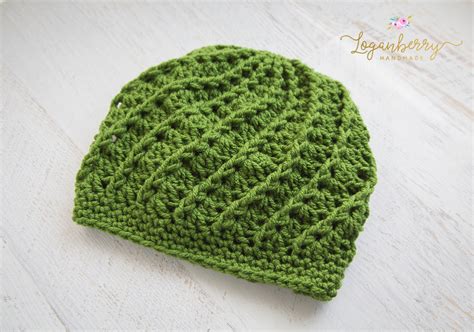 Crochet Spiral Beanie Free Crochet Pattern Loganberry Handmade