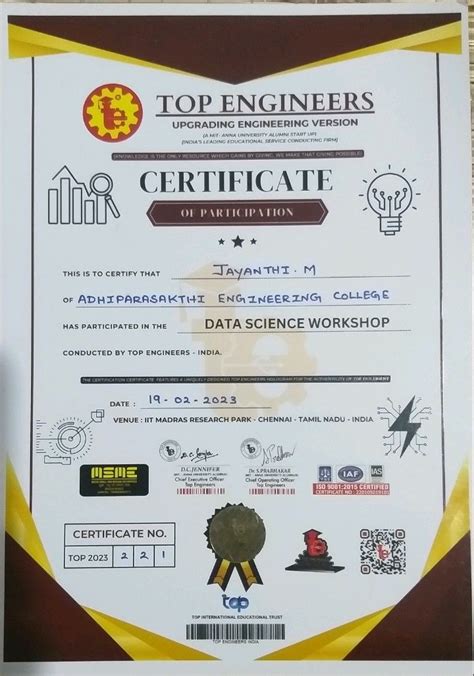 Jayanthi M On Linkedin I Am Very Happy To Share Successfully Completed My Data Science Workshop
