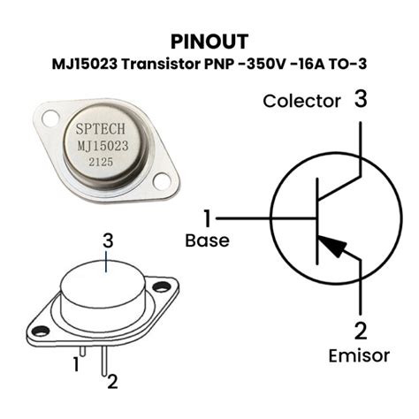 Mj15023 Transistor Pnp 350v 16a To 3 Unit Electronics