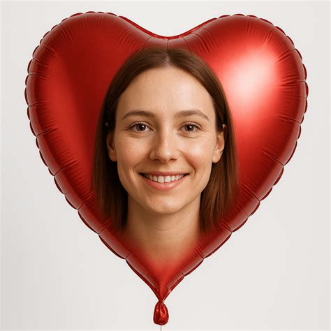 Custom Heart Foil Balloon Premium 18 With Photo Pixelcraft360