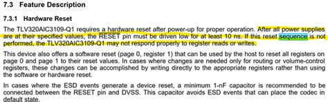 Tlv320aic3109 Q1 I2c Sda Stuck In Low Audio Forum Audio Ti E2e Support Forums
