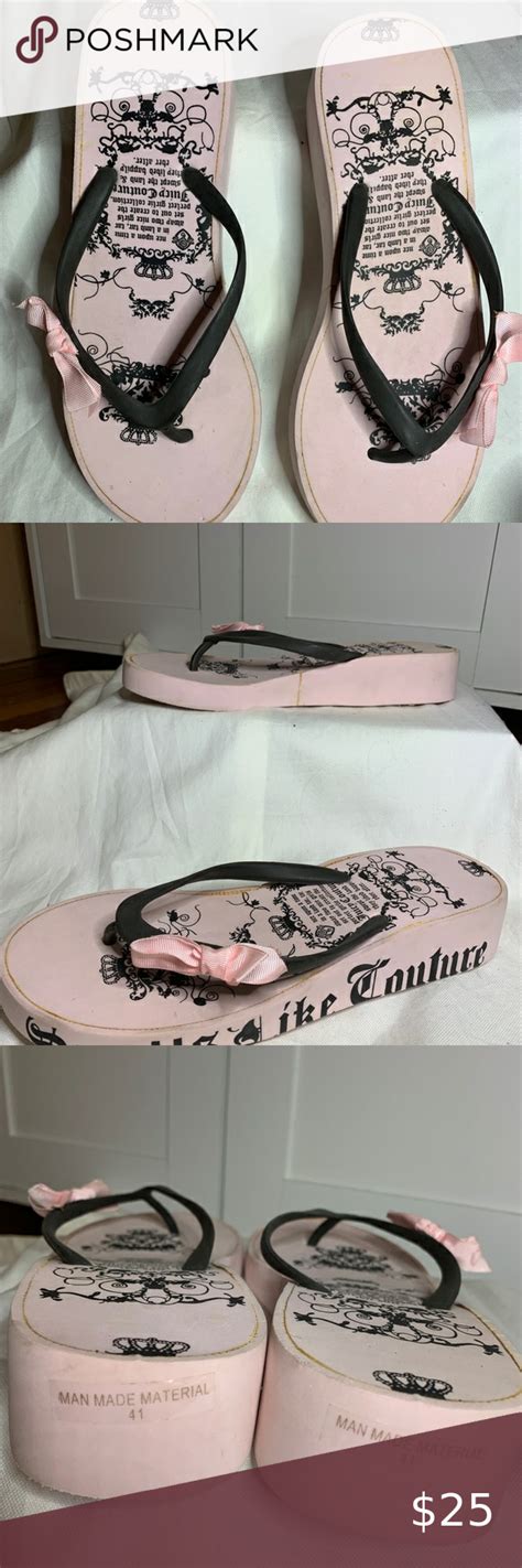 Juicy Couture Pink Storybook Flip Flops Nwot Sz 10 Juicy Couture Pink