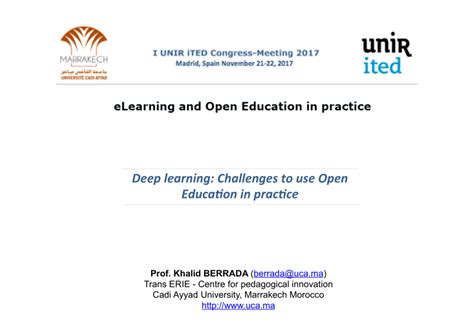 pdf deep learning challenges to use open education in practice