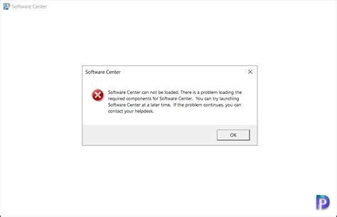 Fix Software Center Can Not Be Loaded Error In SCCM
