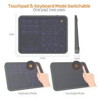 LTC Wired Wireless Bluetooth Trackpad Numpad Portable Built In Multi Touch Gesture Numeric