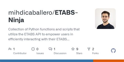 github mihdicaballero etabs ninja collection of python functions and