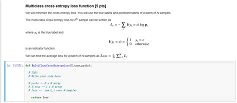 Solved Multiclass Cross Entropy Loss Function [5 Pts] We
