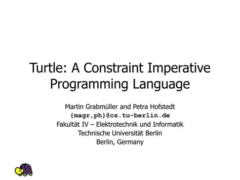 Ppt Turtle A Constraint Imperative Programming Language Powerpoint