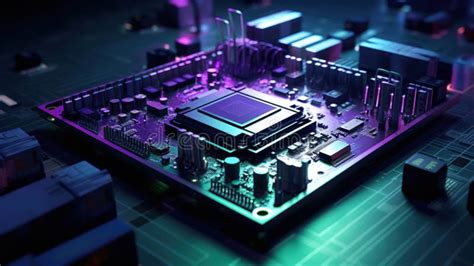 Inner And Outer Circuit Board Motherboard Abstract Background Futuristic Wallpaper Cpu Chip