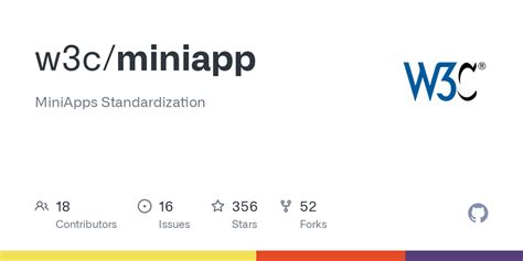 github w3c miniapp miniapps standardization