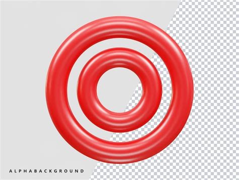 Premium Psd Target Icon 3d Rendering Illustration