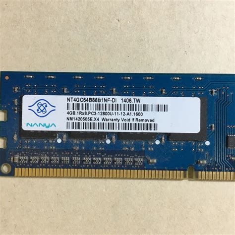 Yahoo!オークション - (090575) NANYA NT4GC64B88B1NF-DI 4GB 1R×8 PC3...