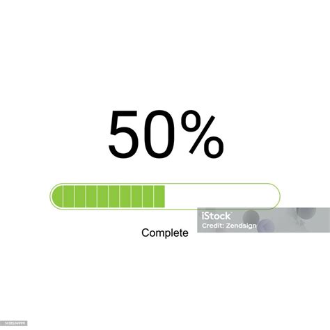 막대 진행률 아이콘을로드하고 기호 녹색 벡터 일러스트레이션을로드합니다 시스템 소프트웨어 업데이트 및 업그레이드 개념 규모에 대한