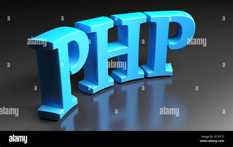 PHP Blue Bent Write Isolated On Black Background D Rendering Illustration Stock Photo Alamy