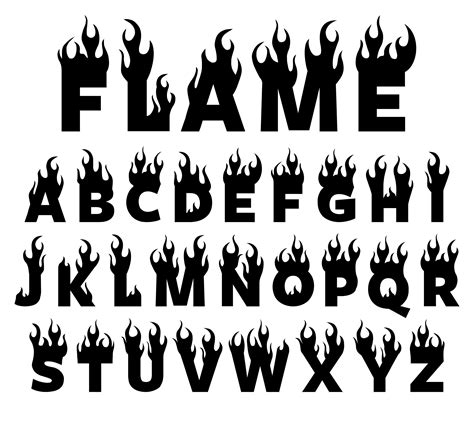 Flame Fonts Bundle Fire Letters Fonts TTF SVG Files Fonts Bundle Flame Monogram Fonts Blaze ...