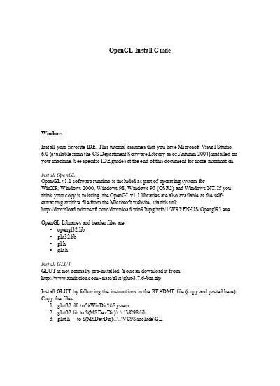 Opengl Install Guide