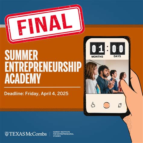 Only One Month Left Harkey Institute For Entrepreneurial Studies