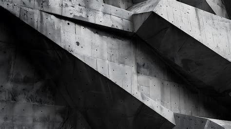 Geometric Concrete Architecture Premium Ai Generated Image