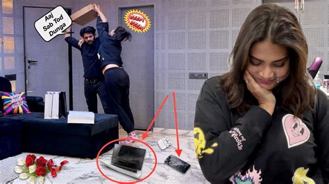Breaking New Laptop Destroying Her Expensive Gifts With A Twist YouTube