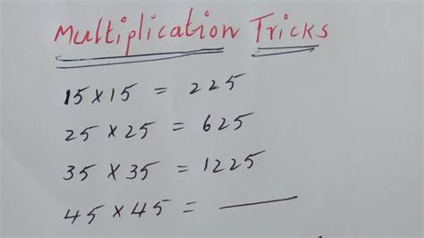 maths tricks multiplication youtube