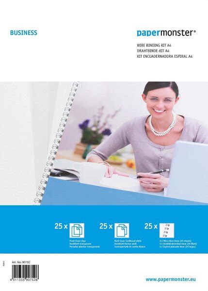 Papiermonster 90752 Business Spiral Binde Set A4 Hochwertige Büroma 8 99