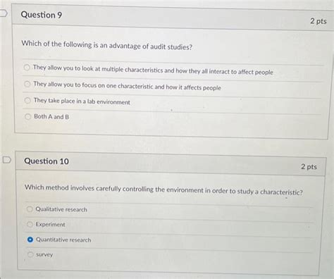 Solved D Question 9 2 Pts Which Of The Following Is An